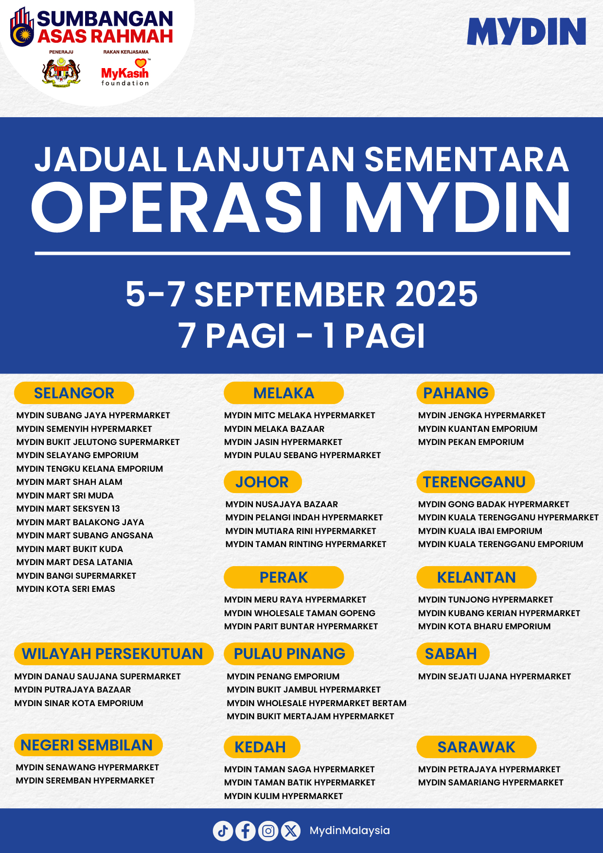50 Cawangan Mydin Di Buka Hingga 1 Pagi : Mudahkan Rakyat Berbelanja ...